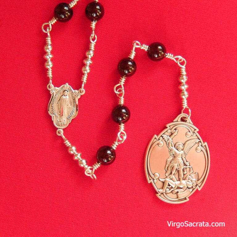St Michael the Archangel Chaplet in Sterling Silver ⋆ Virgo Sacrata